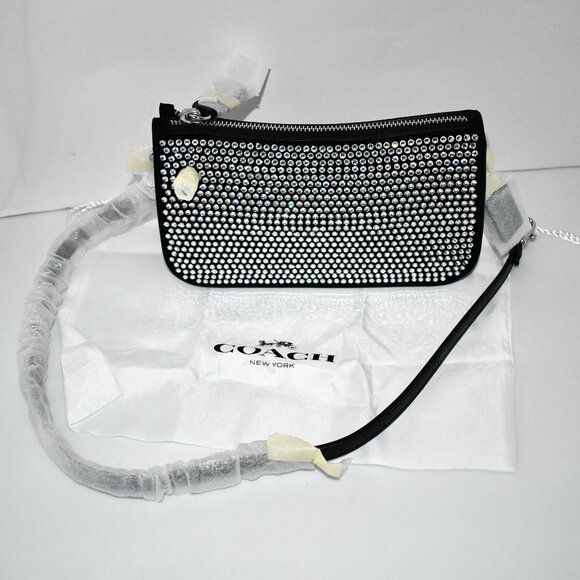 Coach | Bags | Coach Penn Crystal Zip Shoulder Bag In Black Cw592 Lhblk ...
